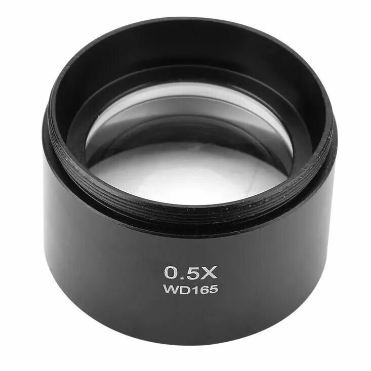 Линза 0.5x (WD165) Kaisi для микроскопа, увеличивает рабочее расстояние и поле зрения, для пайки и ремонта электроники.