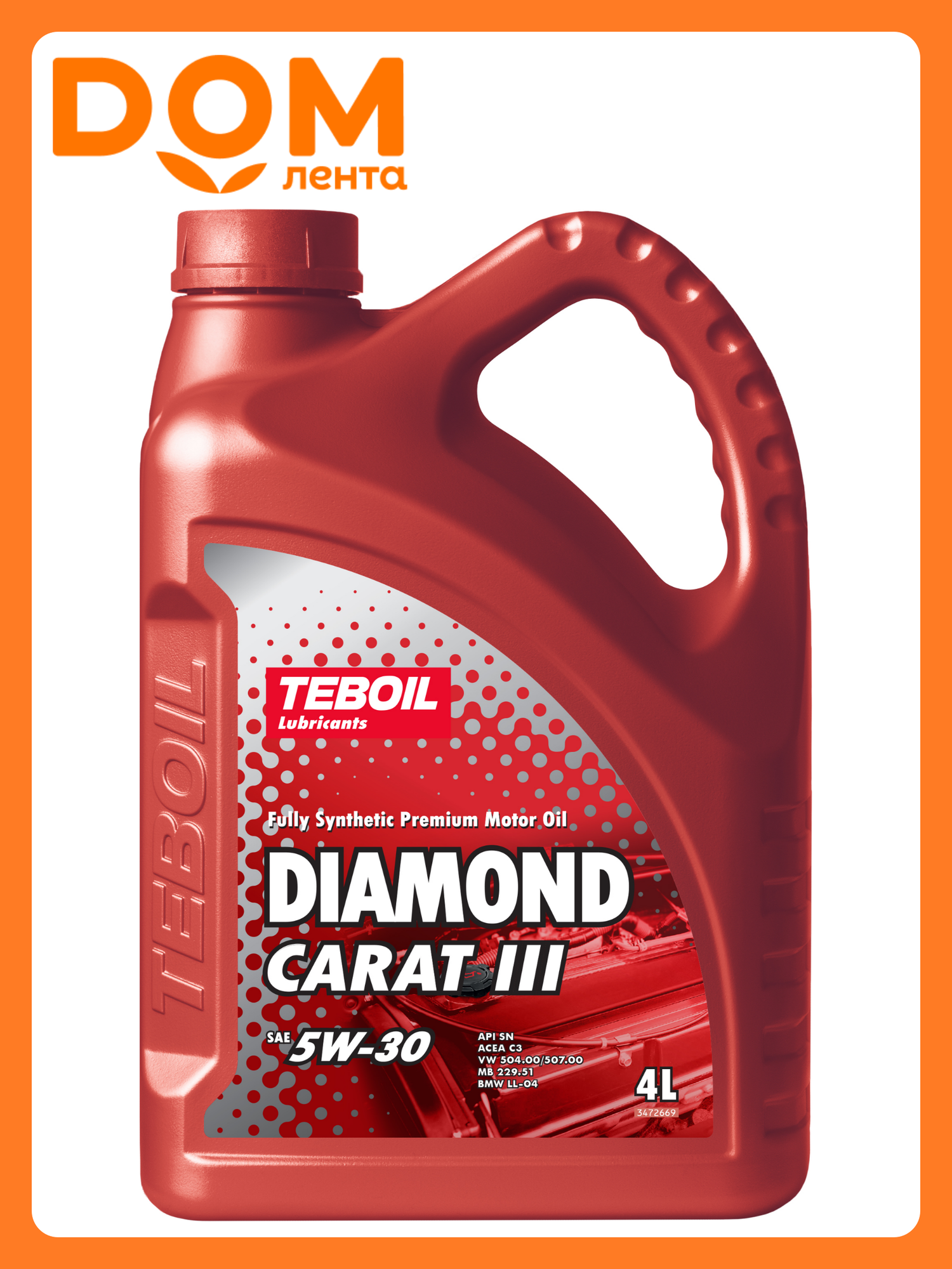 Моторное масло TEBOIL Diamond Carat III 5W-30 4 л