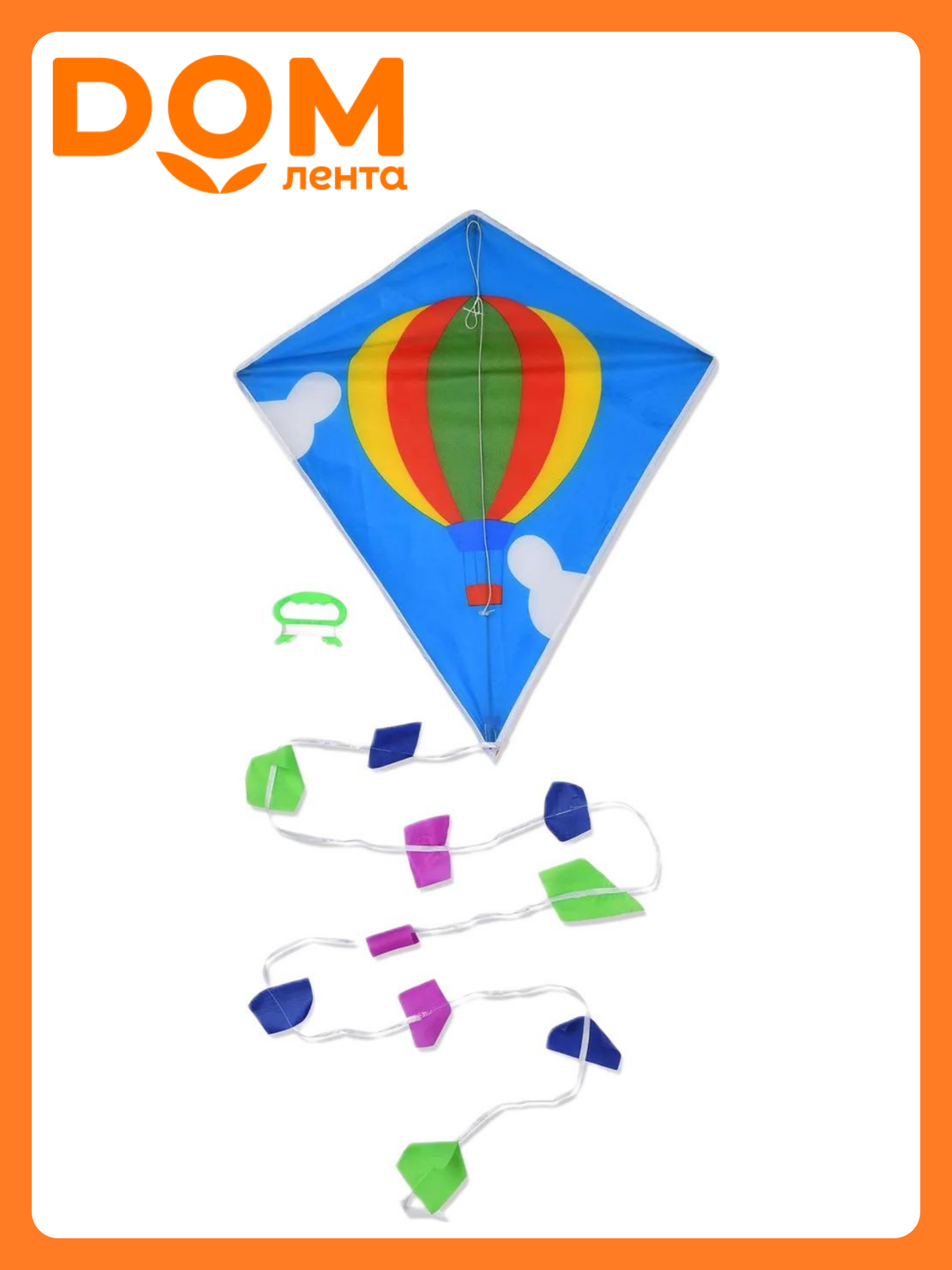 Воздушный змей Devik, с леером, 30м, полимер/текстиль, голубой