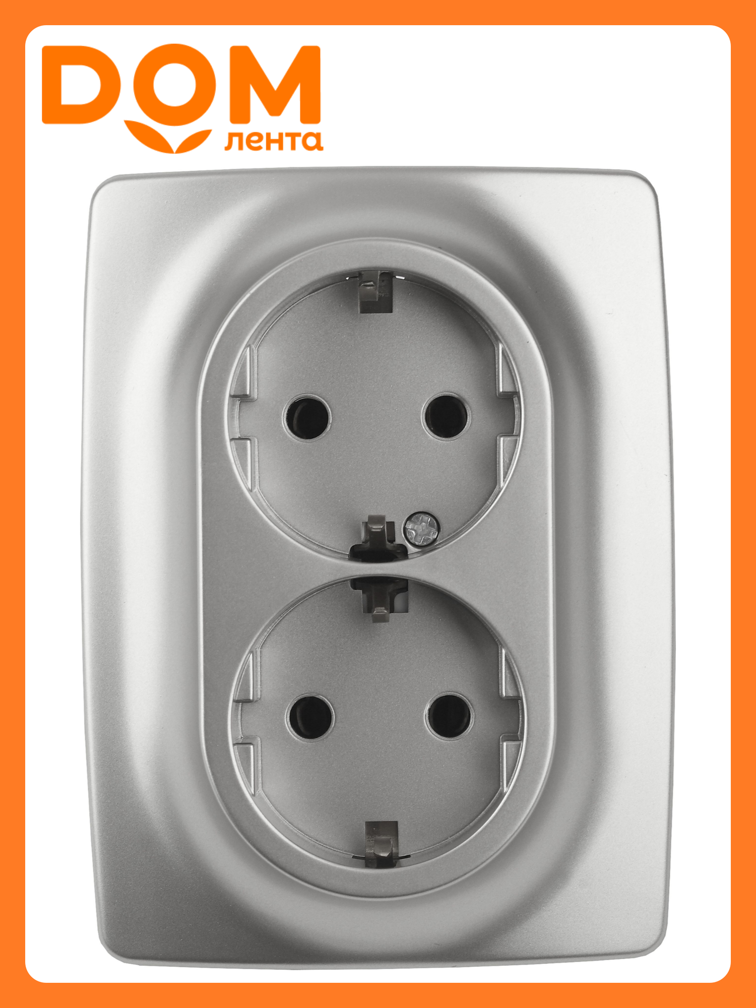 12-2106-03 ЭРА Розетка 2X2P+E Schuko, 16A-250В, IP20, Эра12, алюминий (10/100/16