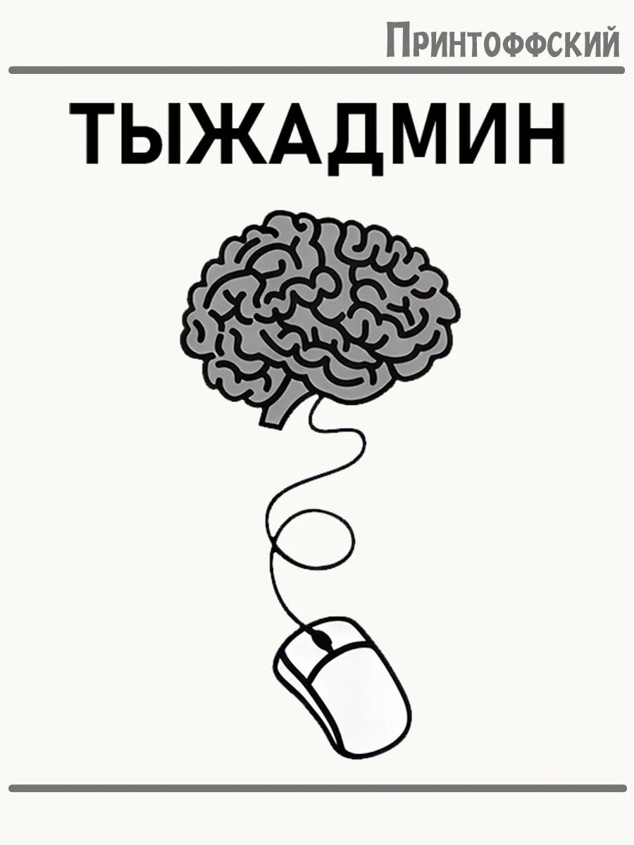 Термонаклейка для одежды и аксессуаров DTF-печать профессия администратор программист
