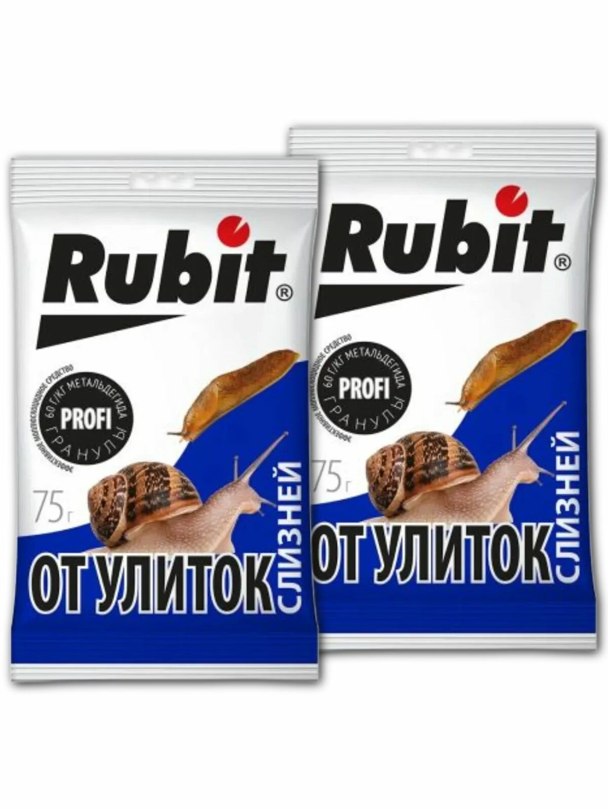Рубит (Rubit) Слизнякофф средство от улиток и слизней, 75 гр, 2 шт