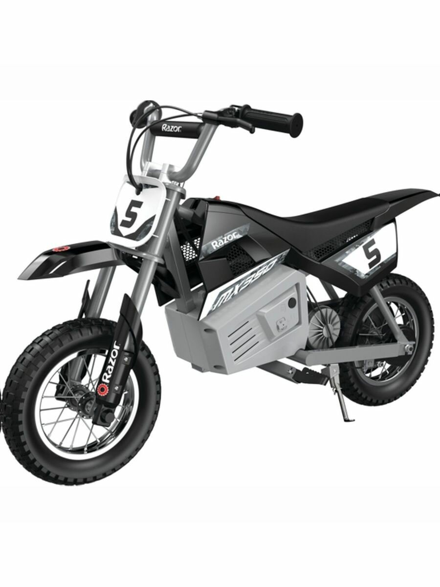 Электромотоцикл кроссовый для детей Razor MX350, чёрный / электро питбайк для бездорожья