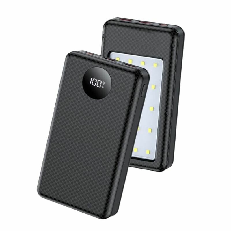 Корпус для сборки PowerBank 6x18650, Черный - Быстрая зарядка 22,5 Вт