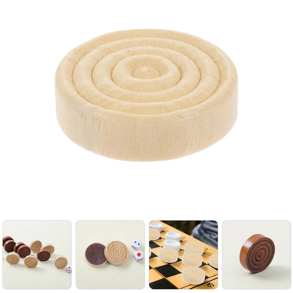 Деревянные круглые шашечные и шахматные фишки для настольных игр, набор из 1 наб для семейного досуга и учебных занятий