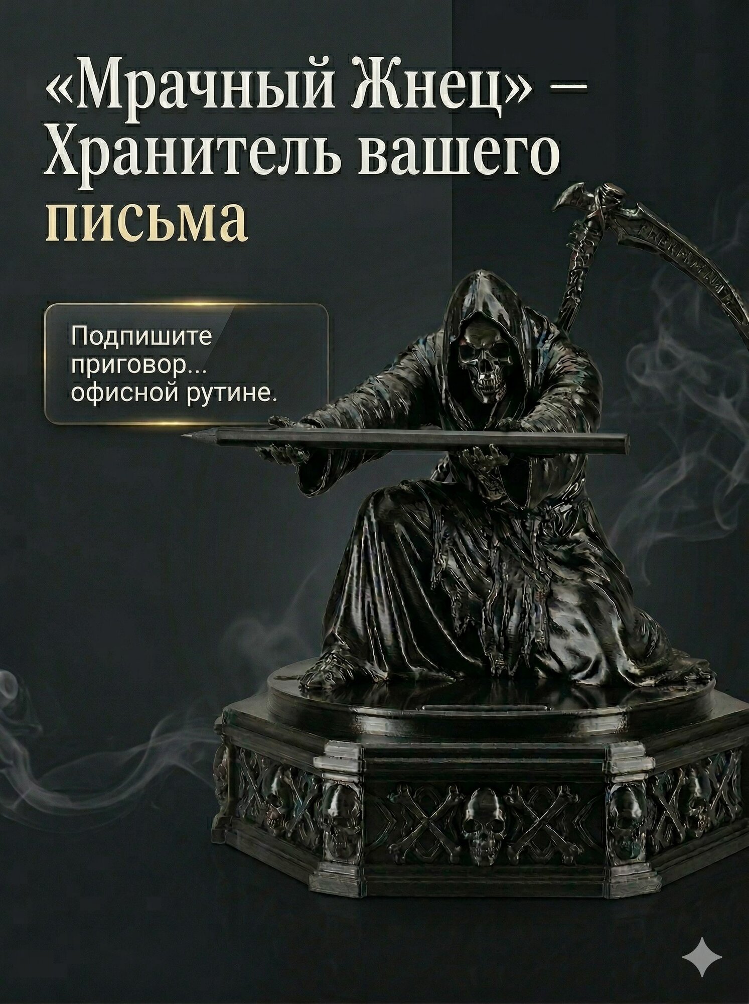 Подставка для ручки Мрачный Жнец Хранитель вашего письма