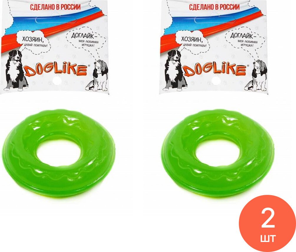 Игрушка для собак DogLike Dental Knot Кольцо мини зеленое (комплект из 2 шт)