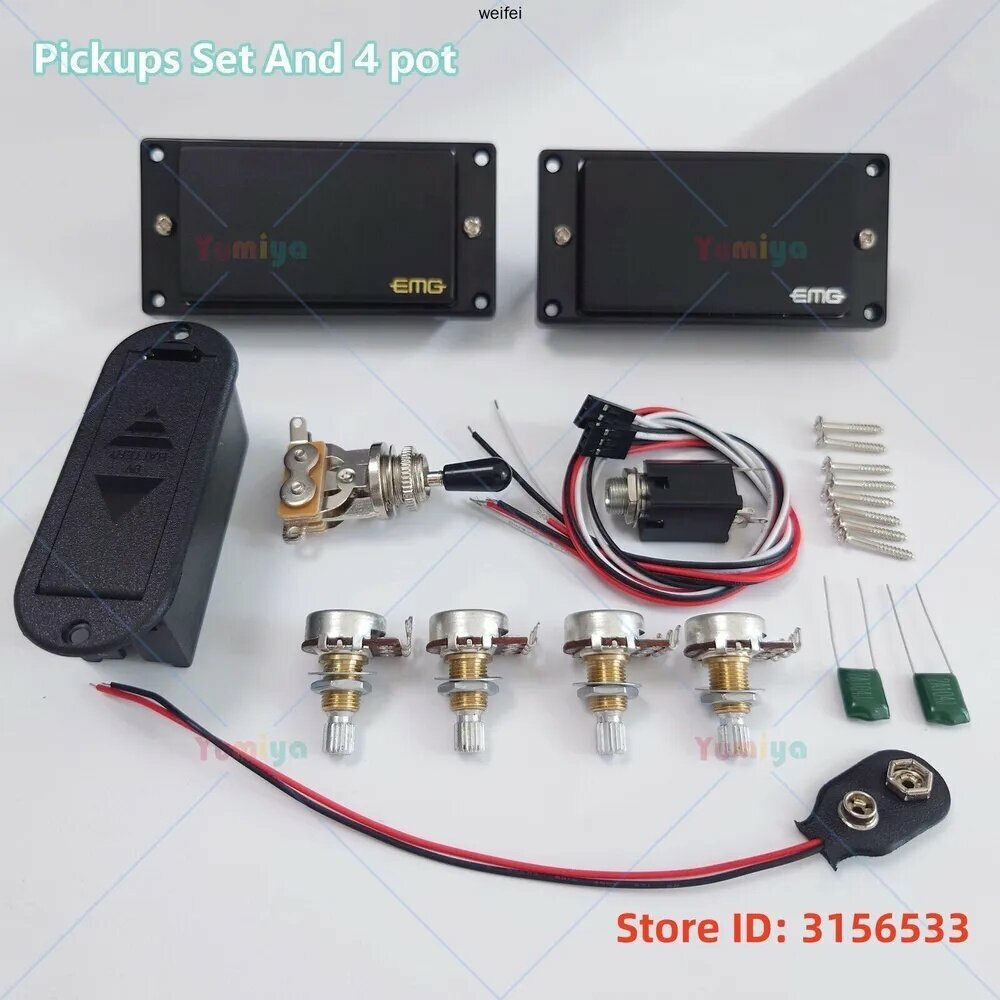 Звукосниматели для электрогитары EMG Активный звукосниматель Humbucker Активный источник питания от батареи 9 В Аксессуары для гитары