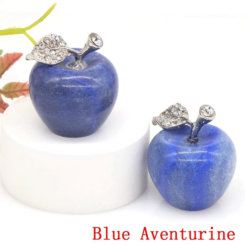 Статуэтка яблоко Blue Aventurine, 5шт