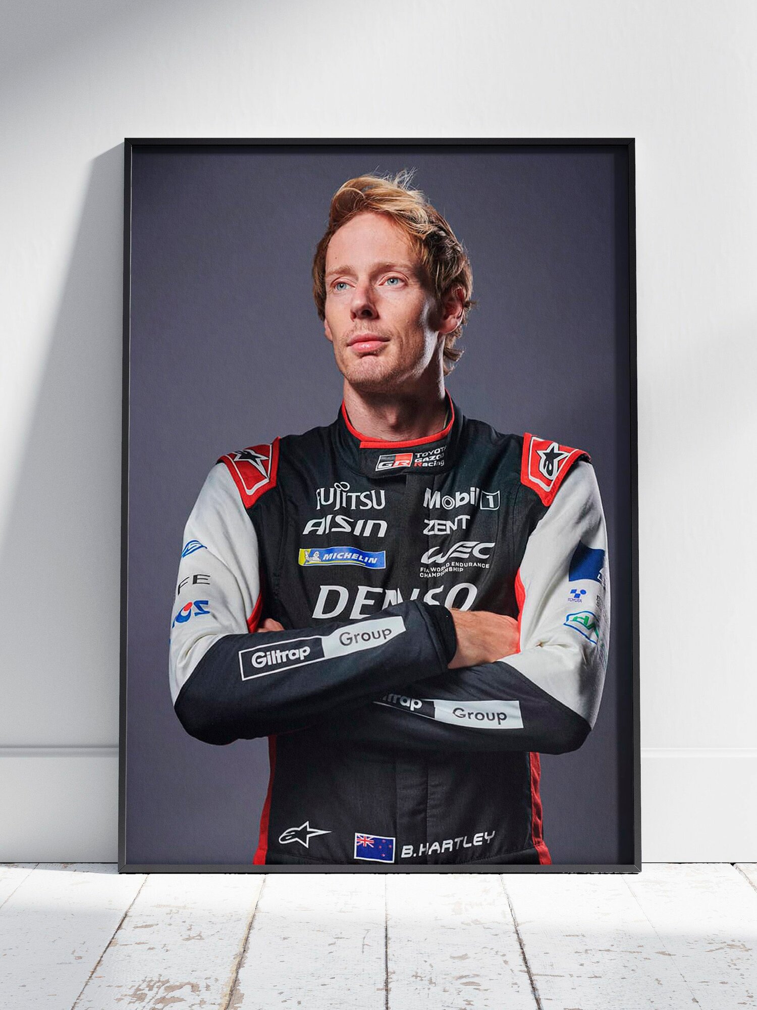 Плакат на стену для интерьера Звёзды Автоспорта - Stars of Motorsport (Брендон Моррис Хартли - Brendon Hartley 4) A4 (21x30 см)
