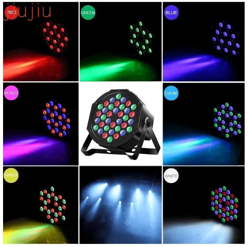 Светодиодный прожектор LED PAR 36 для клубов, баров, дискотек, концертов, 36W, RGB, черный