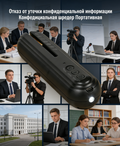 Простой и портативный мини-измельчитель бумаги для офиса и дома-С подсветкой