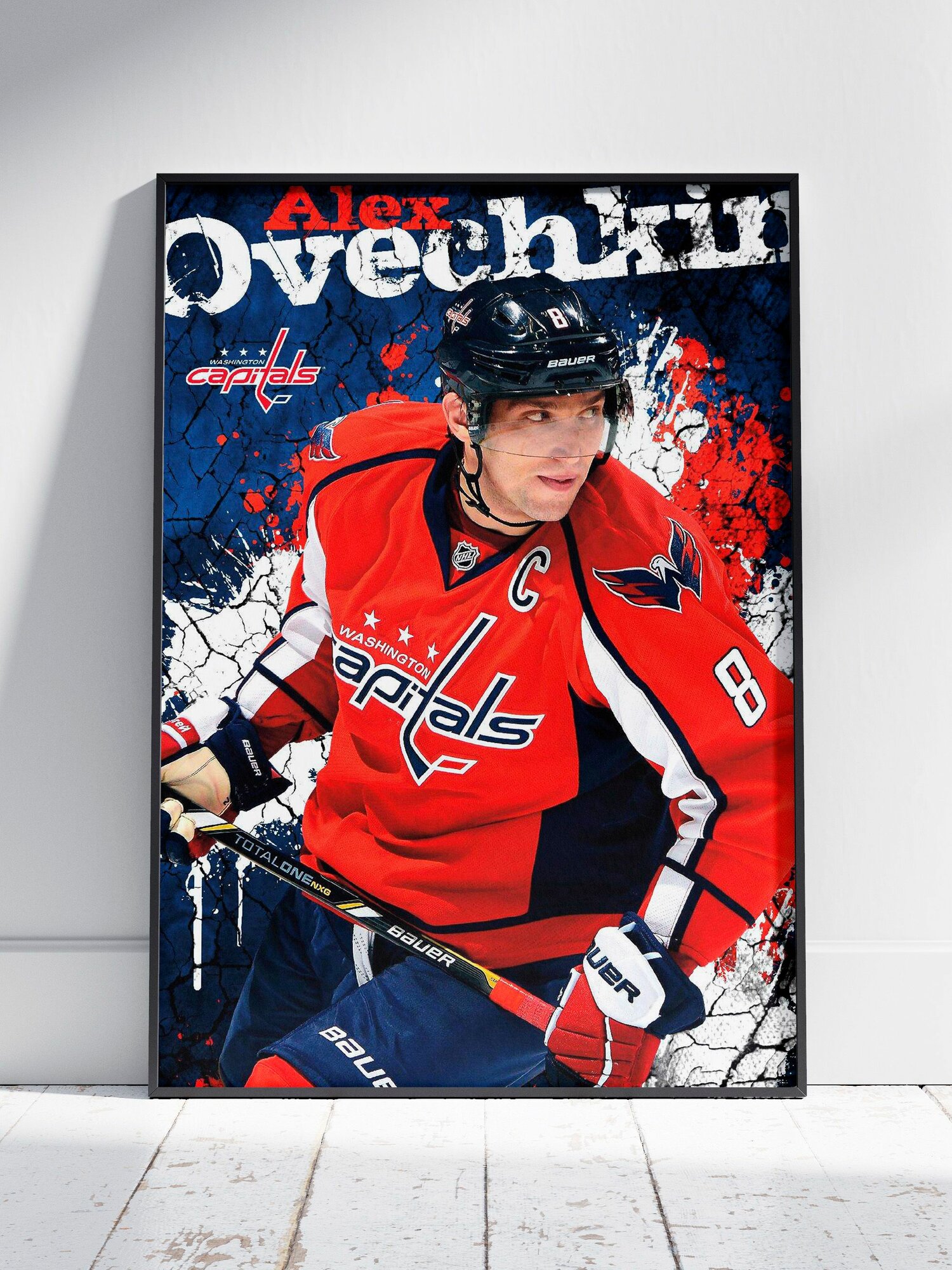 Плакат на стену для интерьера Легенды Хоккея (Александр Овечкин - Alexander Ovechkin 5) - Постер по спорту и физической активности формата A3 (30x42 см)