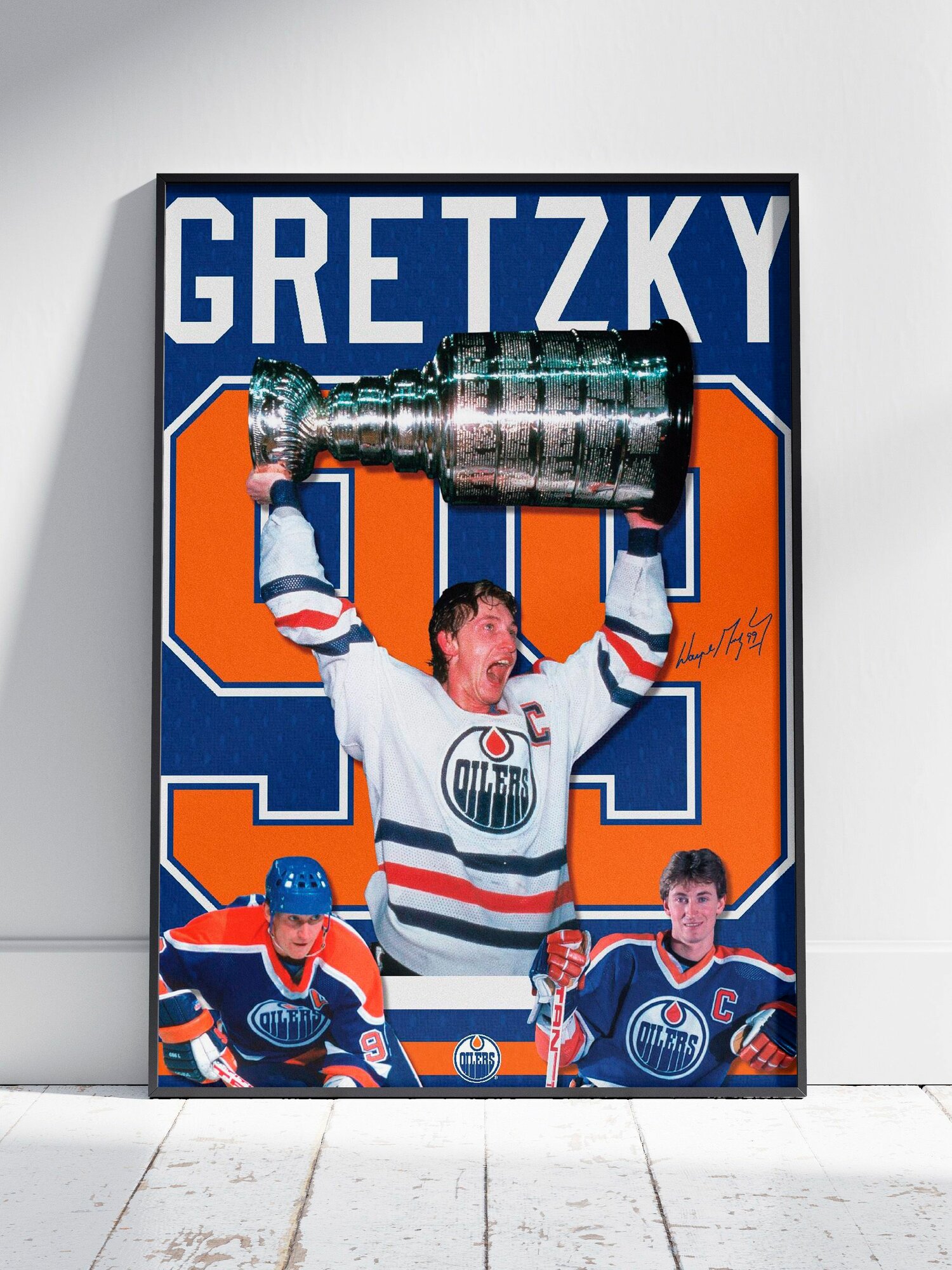Плакат на стену для интерьера Легенды Хоккея (Уэйн Гретцки - Wayne Gretzky 3) - Постер по спорту и физической активности формата A3 (30x42 см)