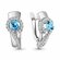 Серьги Abis, серебро, 925 проба, родирование, топаз, фианит, длина 1.9 см, , гол...