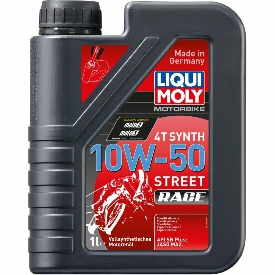 Моторное масло Liqui Moly Motorbike 4T Synth Street Race 4T 10W-50 1 л