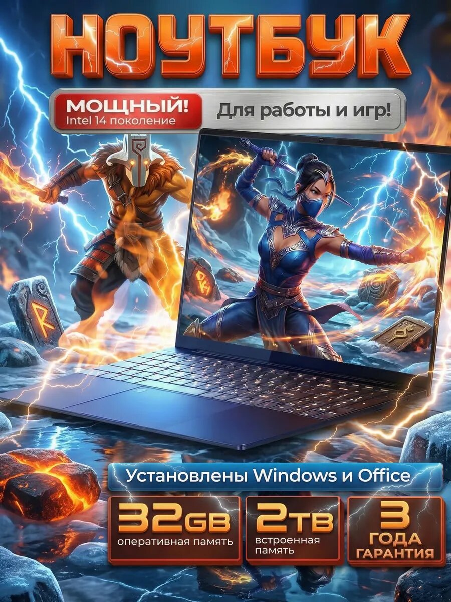 Ноутбук HiGH TECH R664 Intel H-Series RAM 32GB / SSD 2048GB
