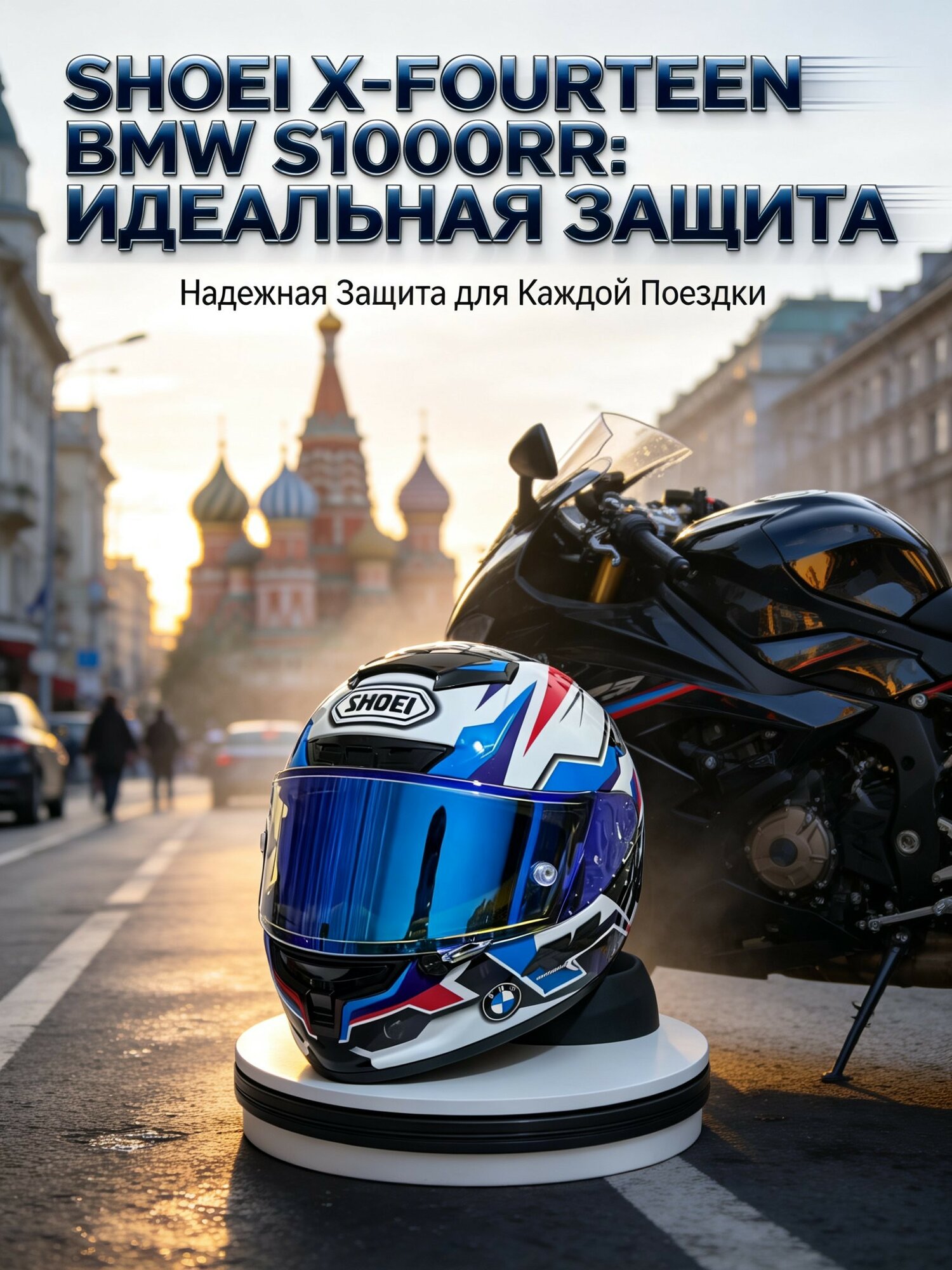 Шлем SHOEI X14 X-Fourteen X-Sprit III для мотоцикла BMW S1000RR, комплексная защита с прозрачным визором и вентиляцией, подходит на окружность головы 54-61 см