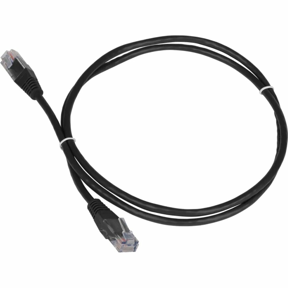 Патч-корд TWT TWT-45-45-1.5-BK UTP кат.5e, 1.5 м, черный, 2239396