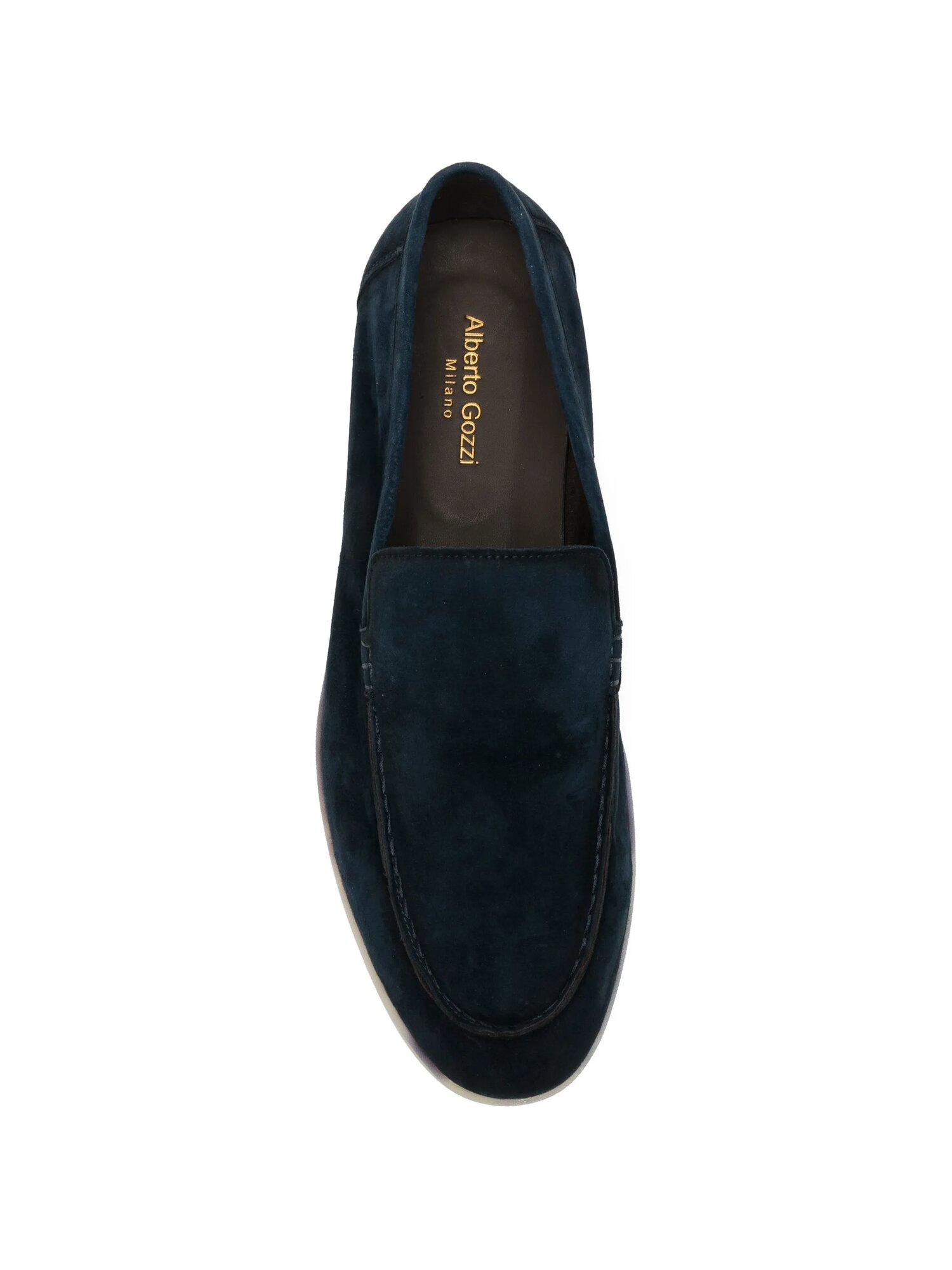 Лоферы Alberto Gozzi Almond-toe loafers, размер 44, blue — фото 1