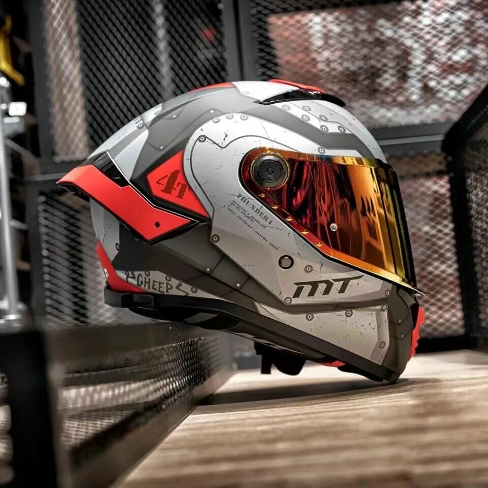MT HELMETS Мотошлем, цвет: серебристый, размер: L
