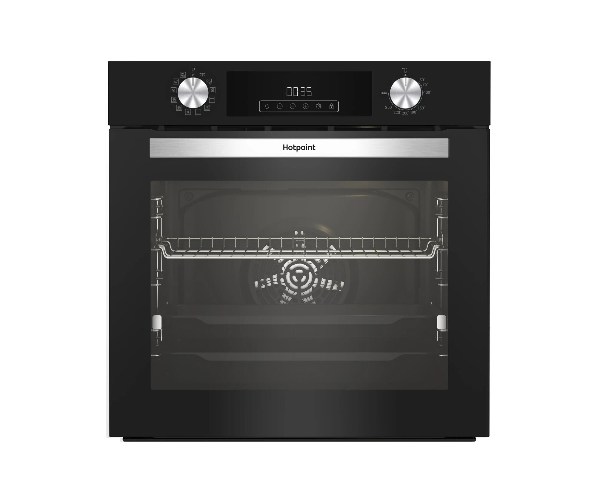 Электрический духовой шкаф Hotpoint HFE8 921 H BL, цвет черный, 72л