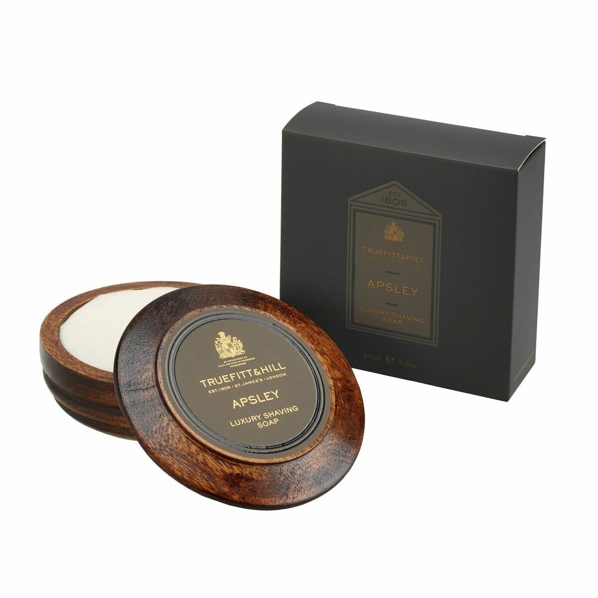 Truefitt & Hill Apsley Мыло для бритья 99 гр (в деревянной чаше)