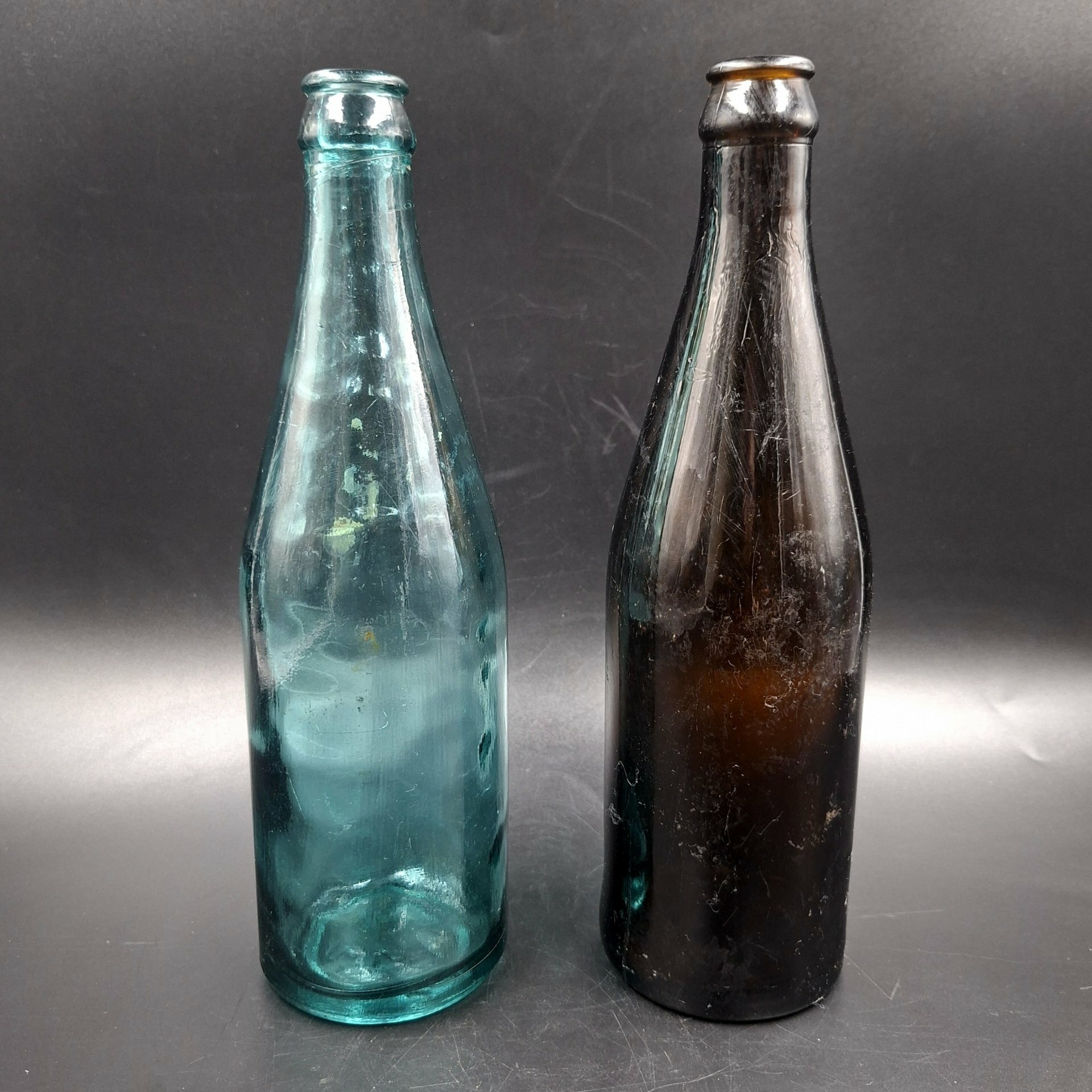 Набор из двух пивных бутылок, стекло, СССР, 1920-1950 гг.