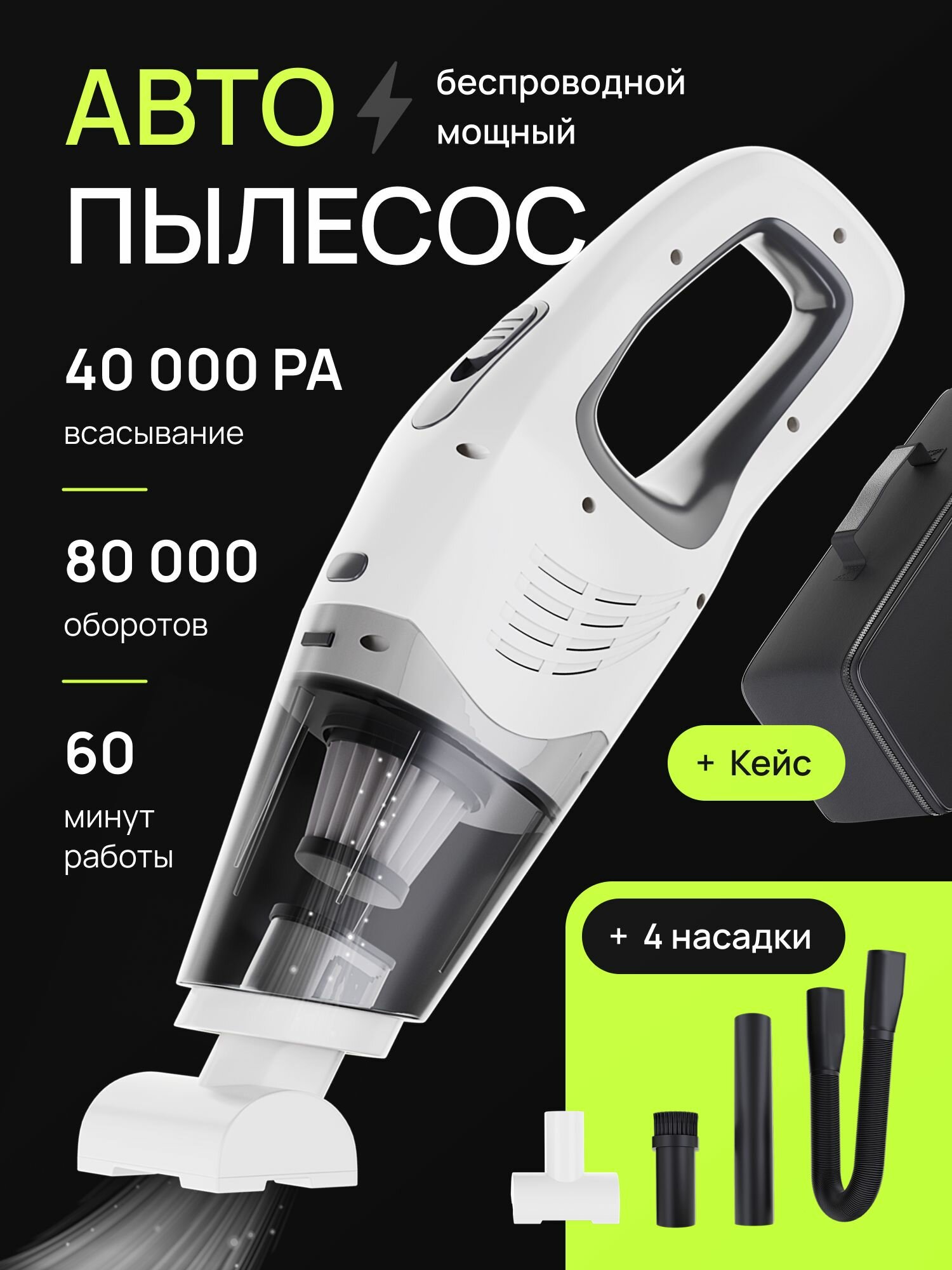 Пылесос для автомобиля беспроводной/автомобильный пылесос мощный