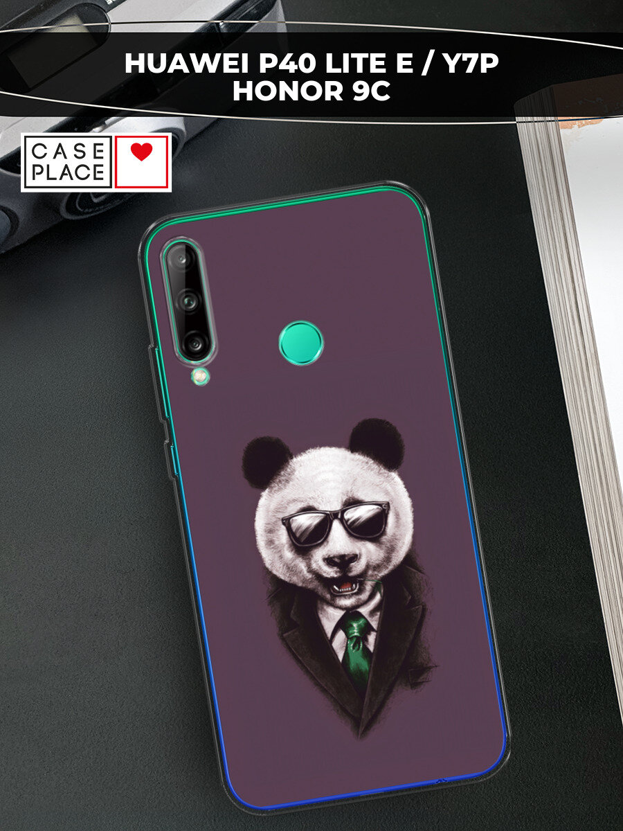 Чехол на Huawei P40 lite E / Хуавей П40 лайт Е с принтом Деловая панда
