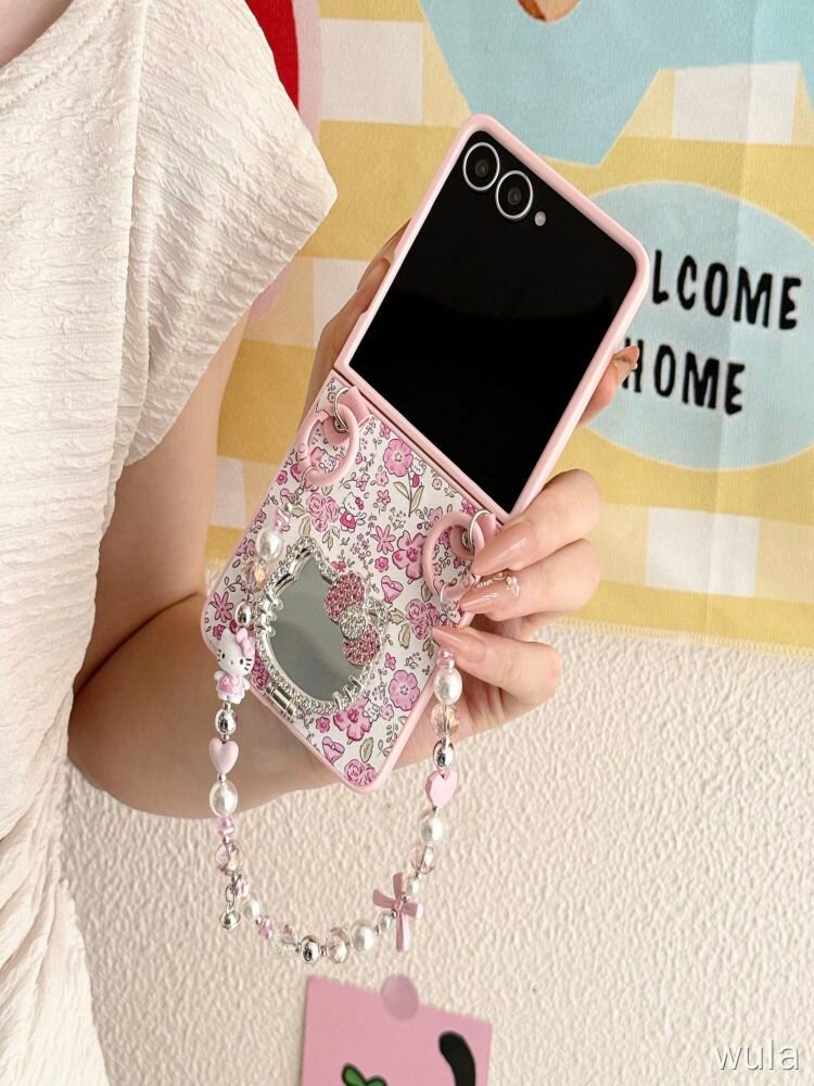 Бриллиантовая бабочка чехол для телефона Samsung Galaxy Z flip 7(Самсунг Галакси Z Flip7), с Кронштейн для косметических очков