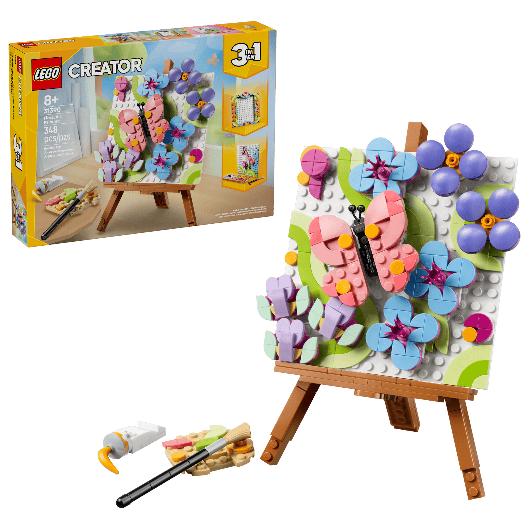 Конструктор LEGO Creator 3-in-1 31390 Декоративная живопись «Цветочное искусство», 348 дет.