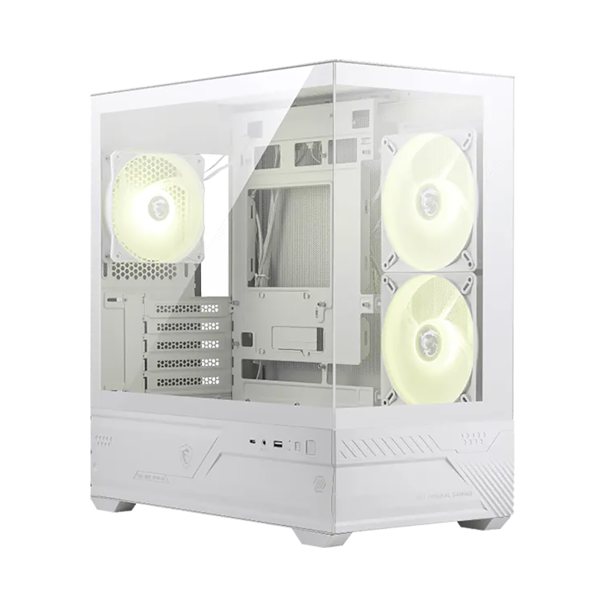 Корпус для ПК MSI MAG PANO M110R WHITE, Mini Tower, Micro-ATX, Белый (306-7G33W21-JA4)