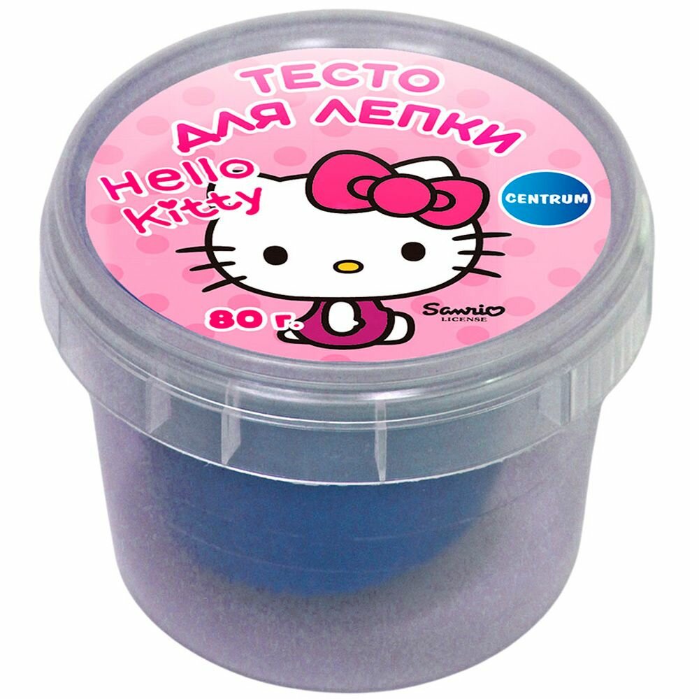 Набор Centrum для детского творчества, тесто для лепки hello kitty, цвет синий, 80 гр, 77947