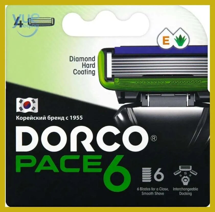 Сменные картриджи с 6 лезвиями (4 шт.) DORCO PACE SXA1040