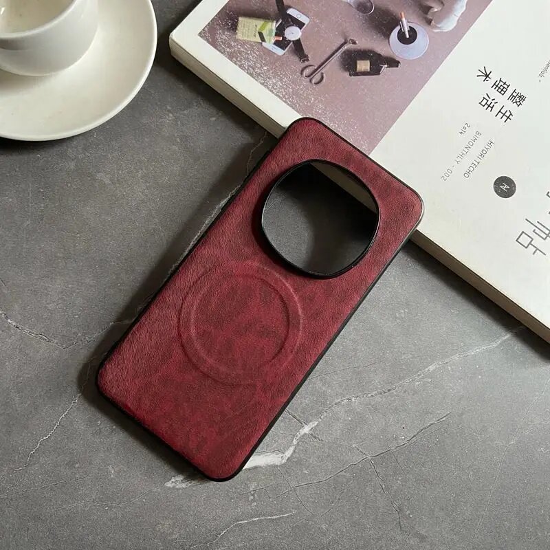 Чехол для Huawei Honor Magic 7 Pro, мягкий чехол из искусственной Красный, red, For Magic 7 Pro
