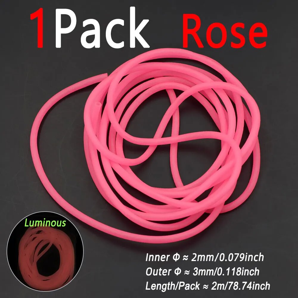 Bimoo мягкая светящаяся рыболовная трубка 3 мм 1Pack Rose