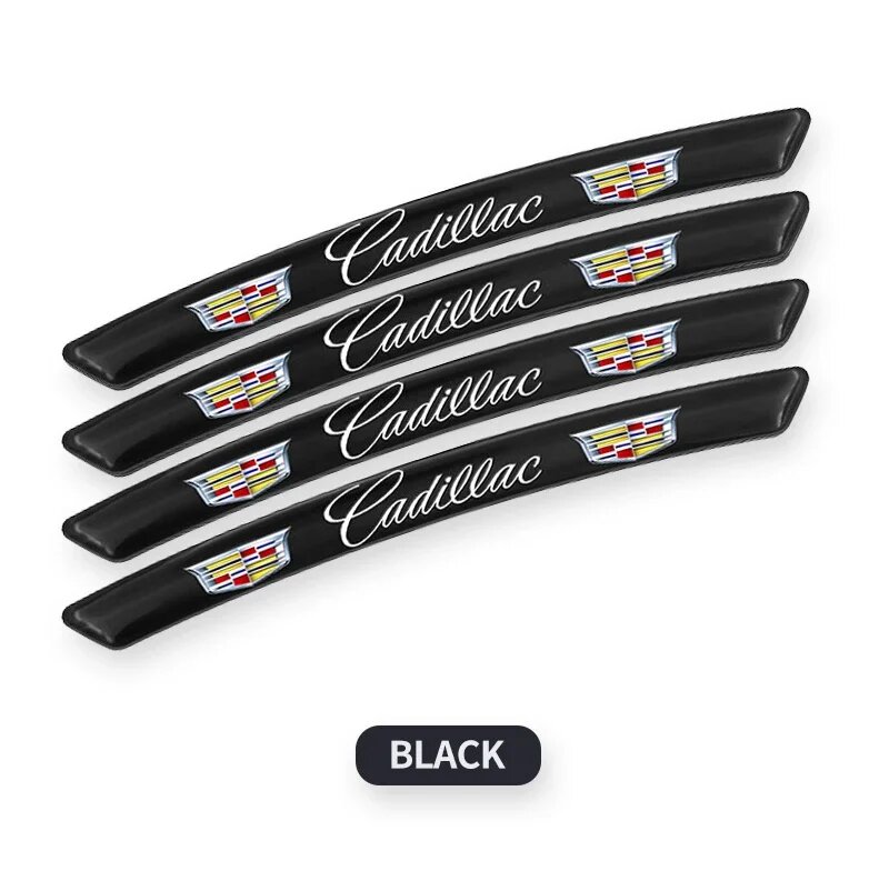 4 шт. наклейки Cadillac Black для колесных дисков