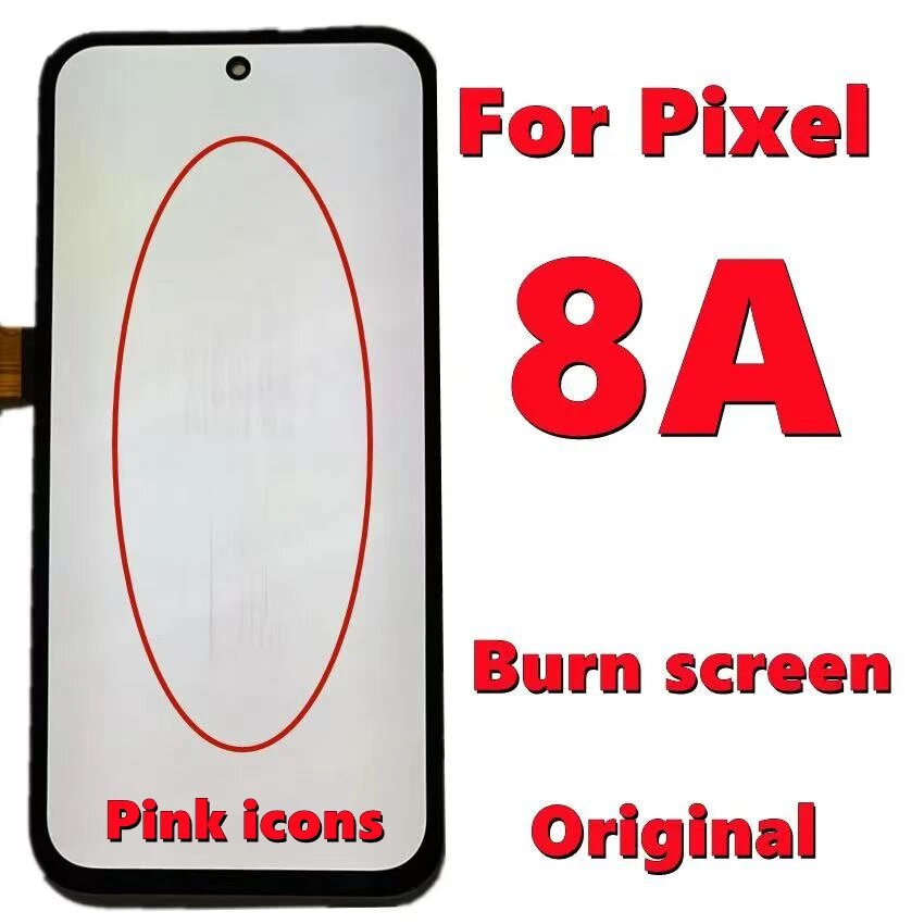 AMOLED-дисплей для Google Pixel 8A с сенсорным экраном, 100% протестированный, с дефектами (горячие следы), замена LCD-экрана Pixel 8a