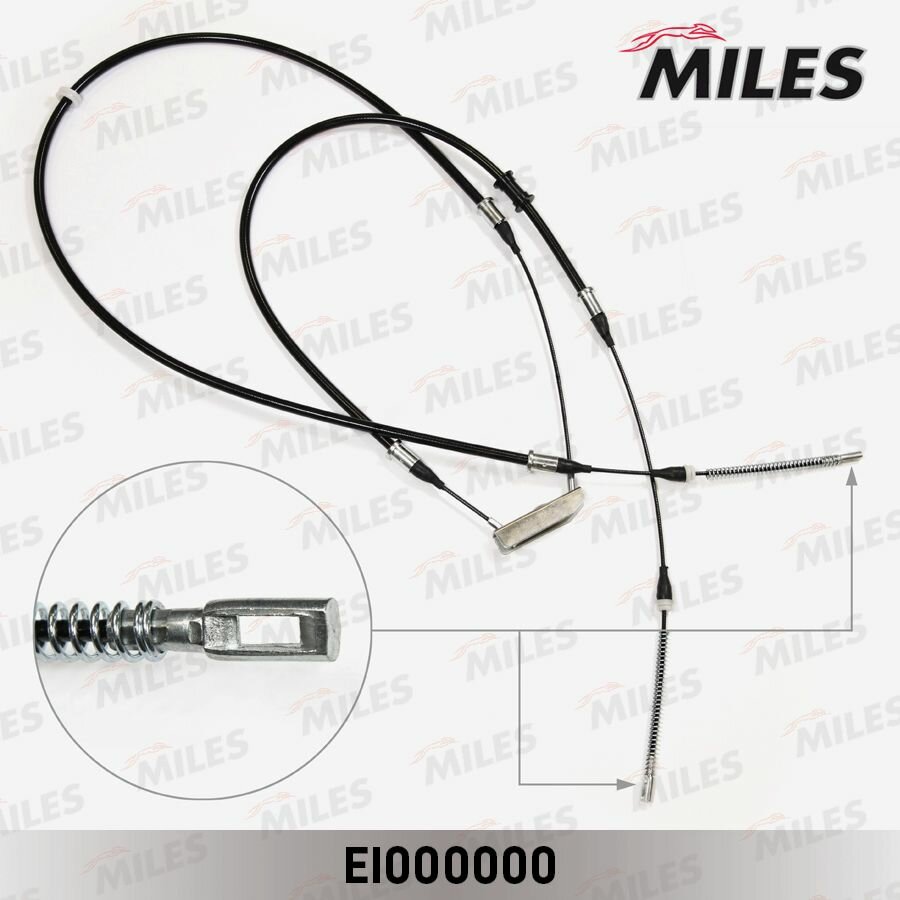 MILES Трос стояночного тормоза (1272/ 1676мм) DAEWOO NEXIA EI000000