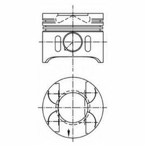 Поршень KOLBENSCHMIDT 97482600 для Mercedes C-CLASS CL203, S203, W203, CLC-CLASS CL203, CLK C209, E-CLASS S211
