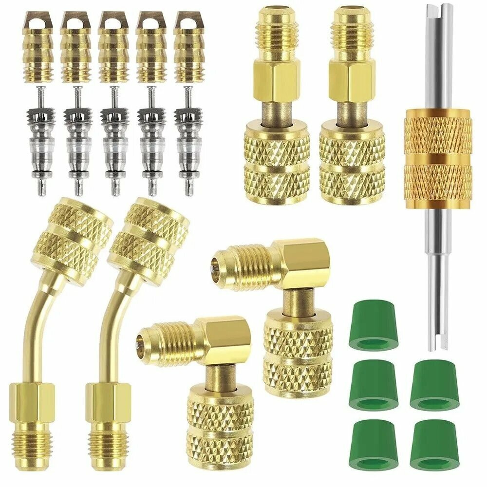 1 комплект комплекта адаптеров R410 mini split adapter 1/4SAE-5/16SAE соединитель шланга хладагента