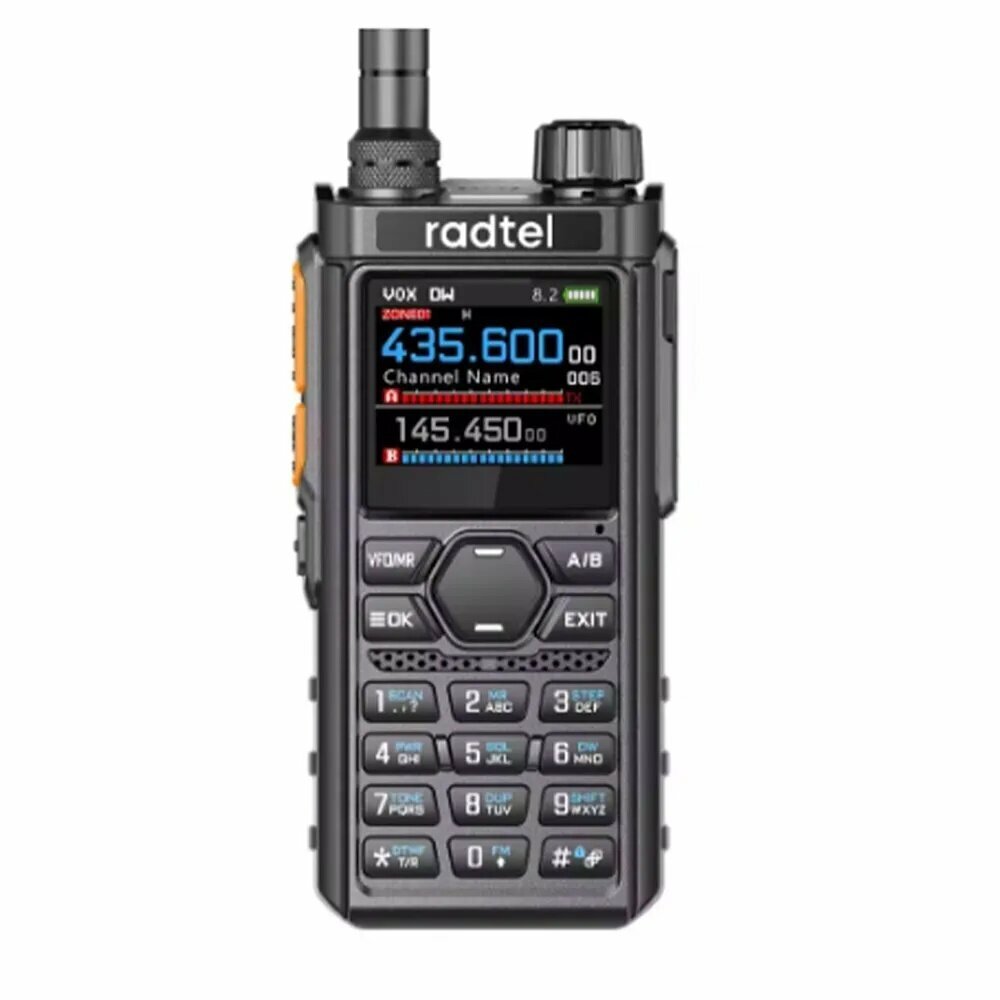 Radtel RT-910B Блютуз, 4559 МГц, 960 каналов, авиационный диапазон, Type-C, шумоподавление