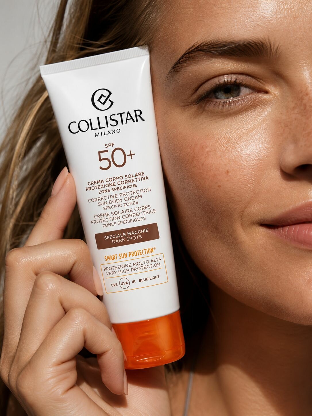 Collistar, Crema Corpo Solare Protezione Correttiva SPF 50+, Солнцезащитный крем для тела с очень высокой степенью защиты, 100 мл