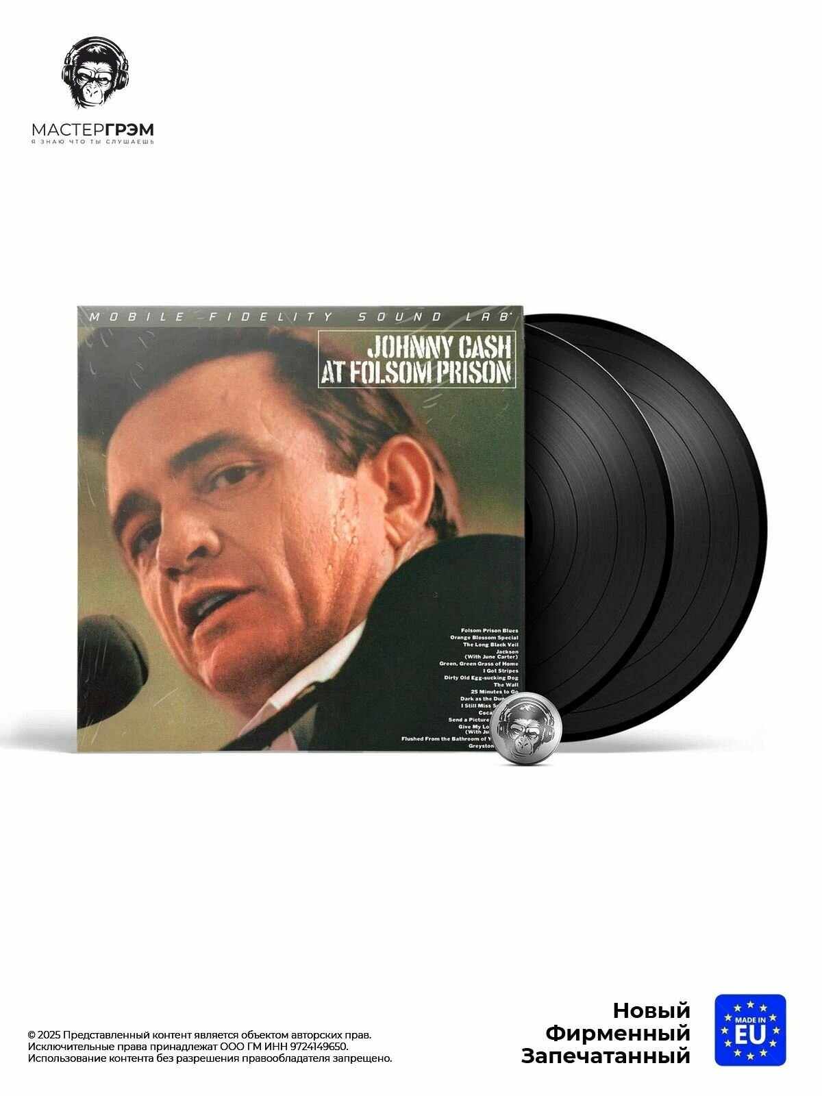 Виниловая пластинка Johnny Cash - At Folsom Prison (2LP, 45 RPM) Original Master Recording Series, 2024