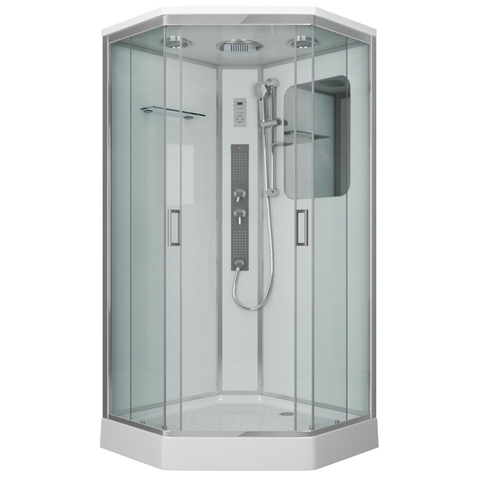 Душевая кабина Niagara Premium NG-6001-01GD (90х90х220) низкий поддон(16 см), стекло прозрачное,4 места