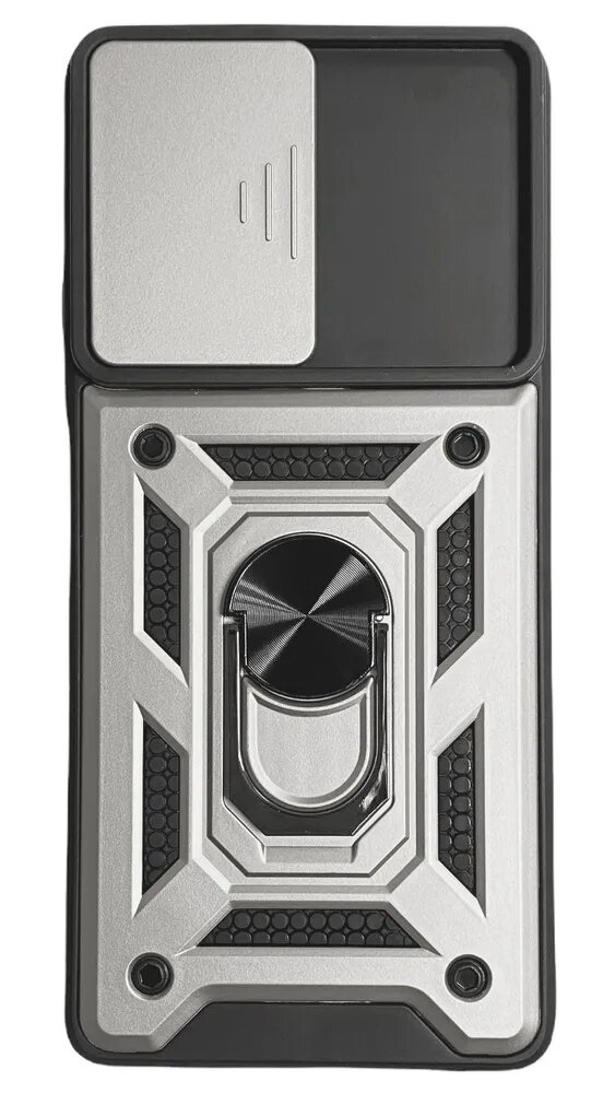 Чехол противоударный armors на Apple iPhone 13 Pro MAX / Айфон 13 Про Макс с защитой камеры (Серебристый)