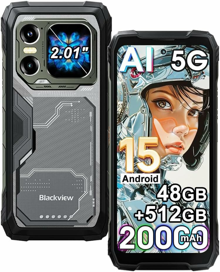 Blackview Xplore 1 5G Android 15, 48 (16+32) ГБ 512 ГБ, 6,78-дюймовый FHD-экран, 20000 мАч