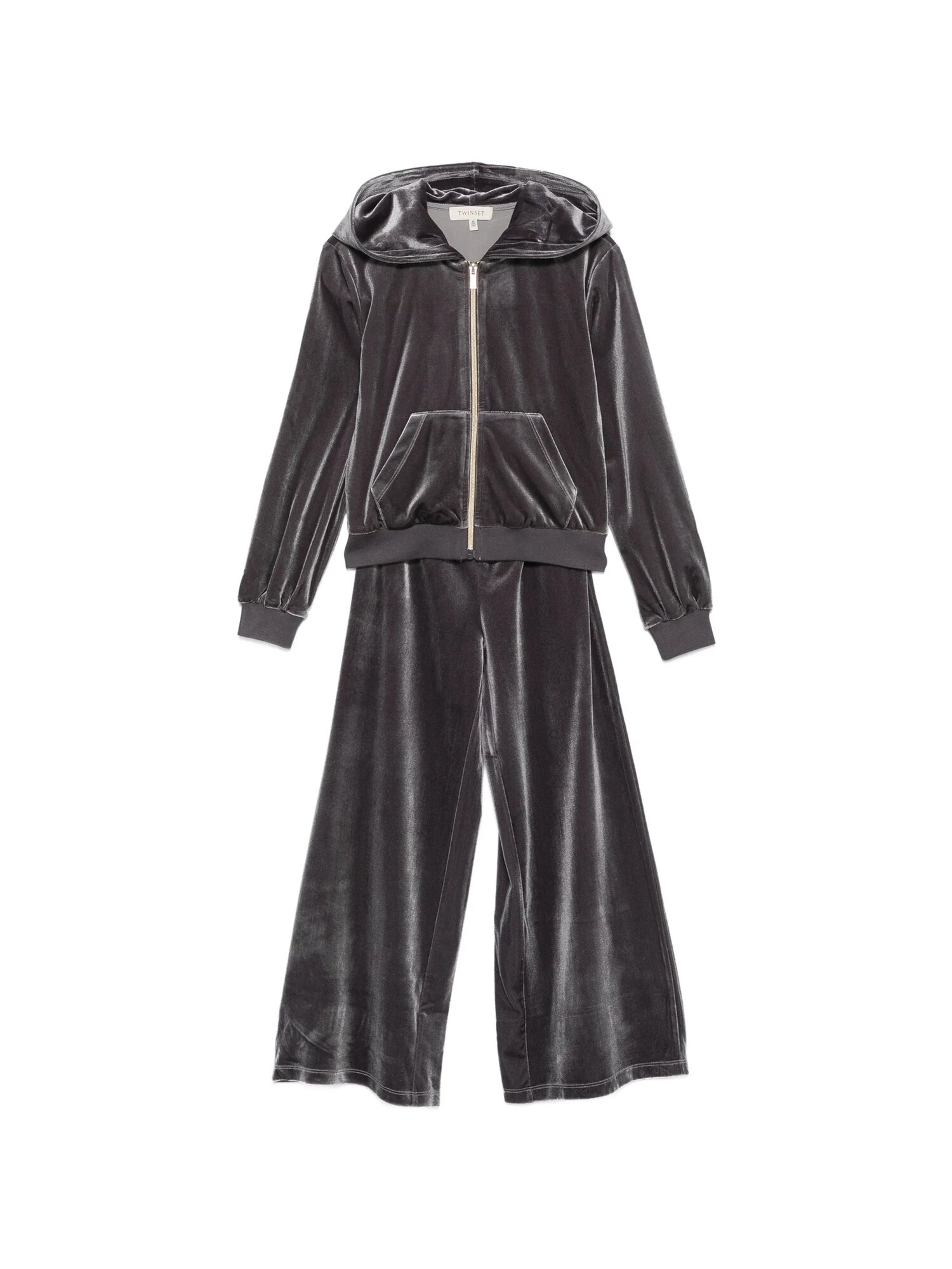 Худи Velvet-effect hoodie tracksuit set