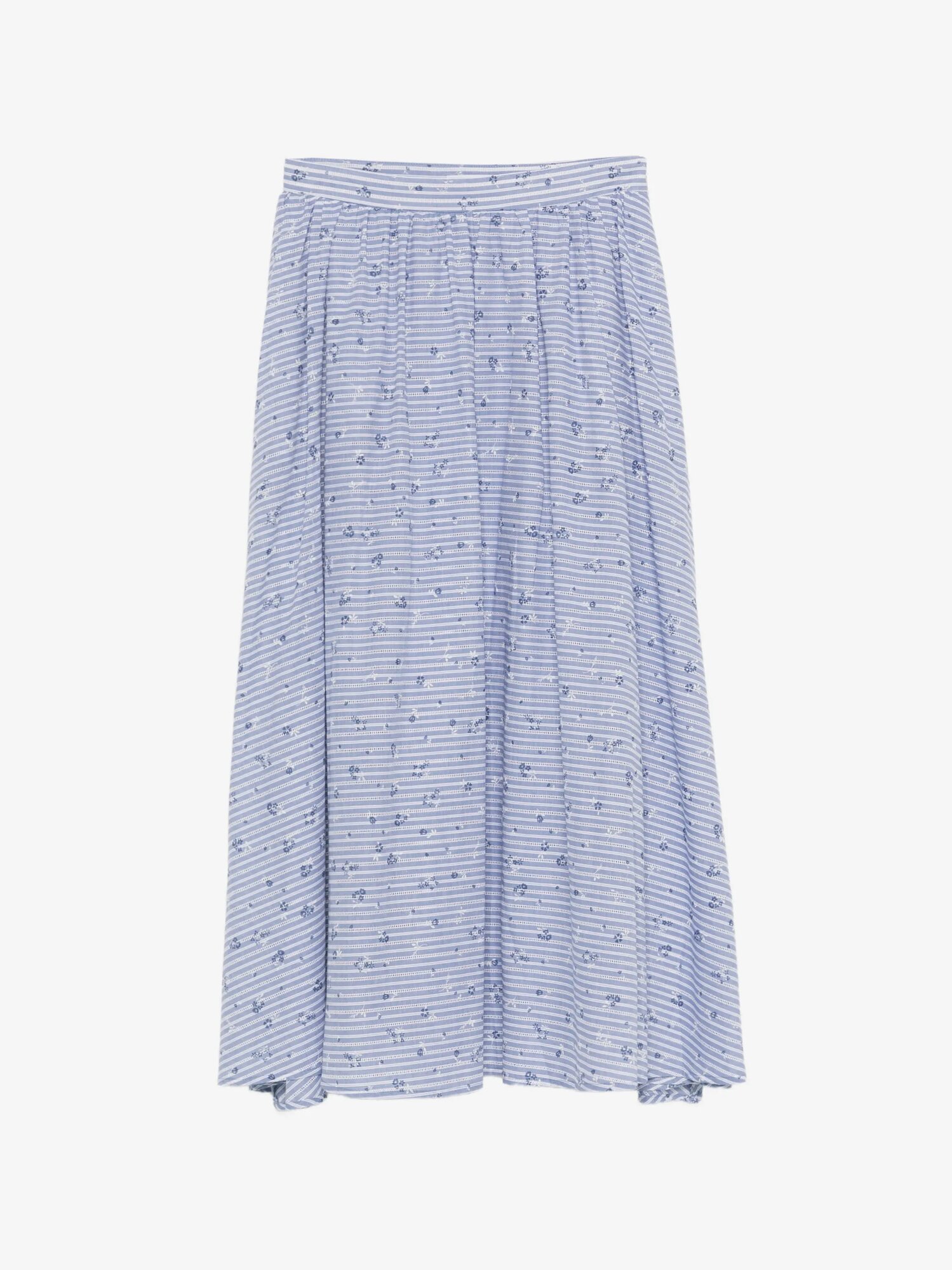 Юбка Striped floral midi skirt